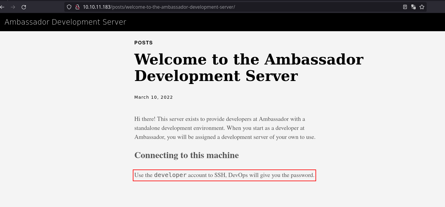 Ambassador | Write-Ups by retr0